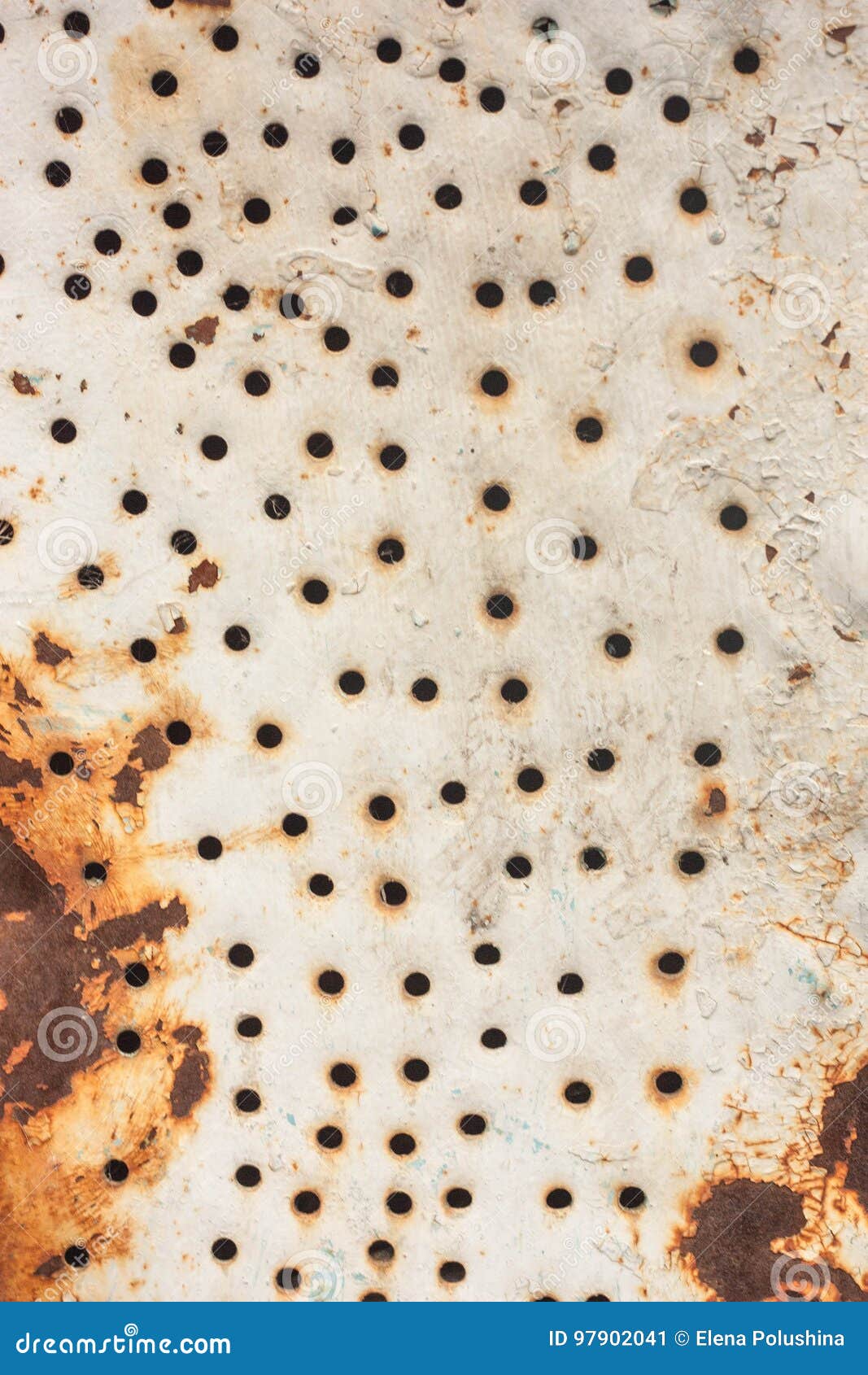 Metal Sheet Texture with Holes and Rust Stock Image - Image of iron ...