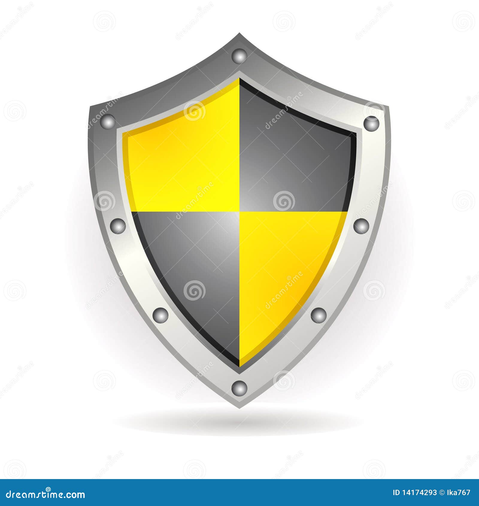 Metal Shield On Seamless Texture Cartoon Vector | CartoonDealer.com ...