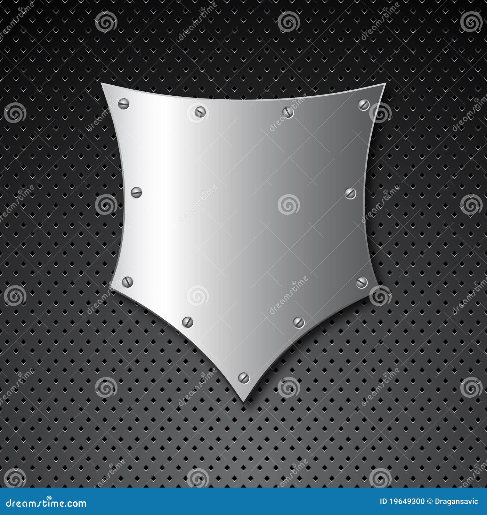 Metal Shield On Seamless Texture Cartoon Vector | CartoonDealer.com ...
