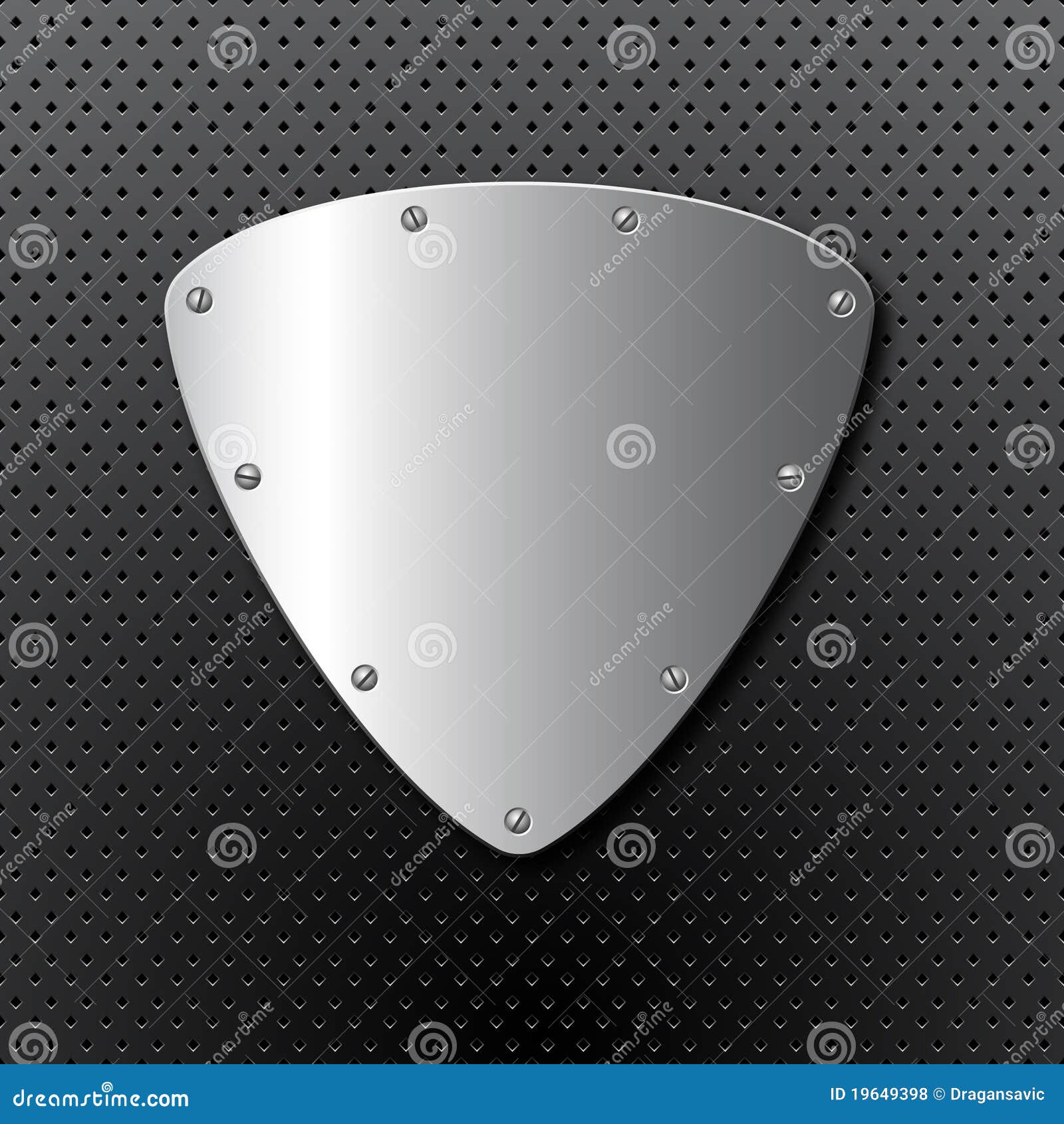 Metal Shield On Seamless Texture Cartoon Vector | CartoonDealer.com ...