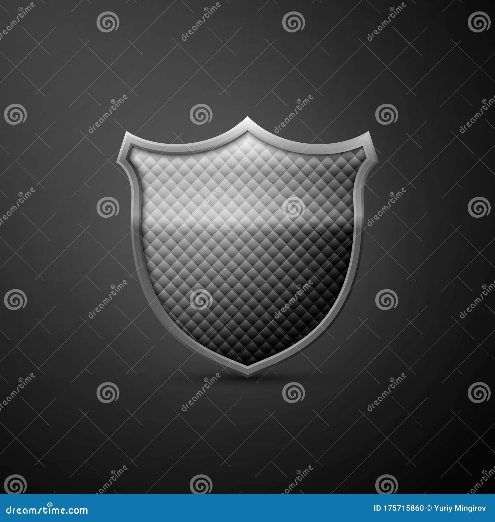 Metal Shield Icon Isolated. Stock Vector - Illustration of metal, retro ...
