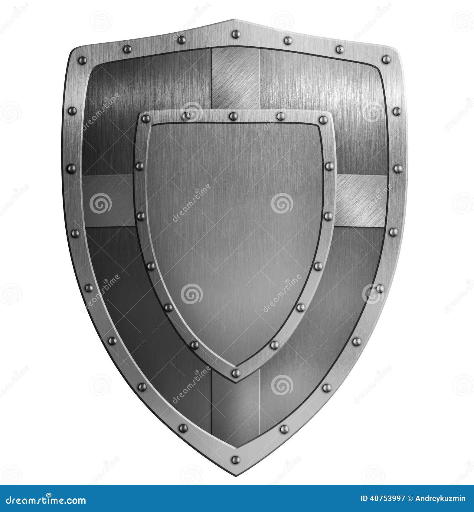Metal shield illustration stock illustration. Illustration of object ...