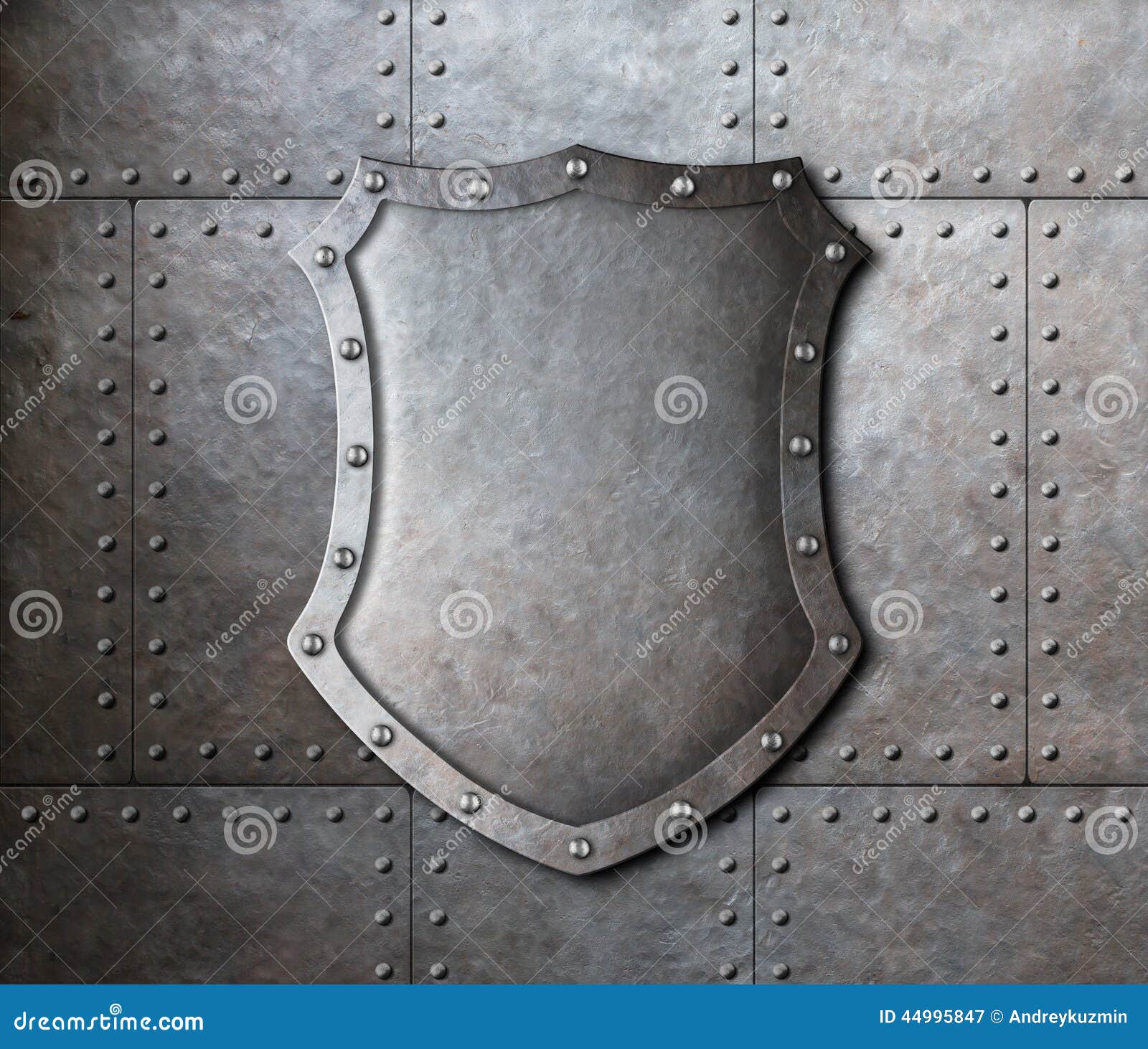 Metal Shield Over Armor Plates Background Royalty-Free Stock ...