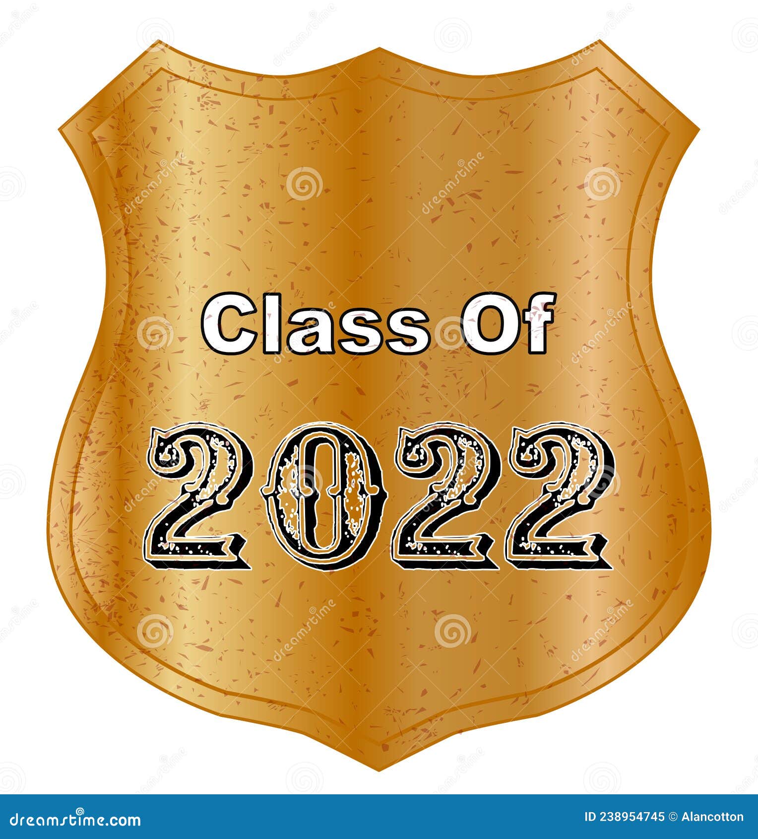 Class of 2022 Metal Shield stock vector. Illustration of antique ...