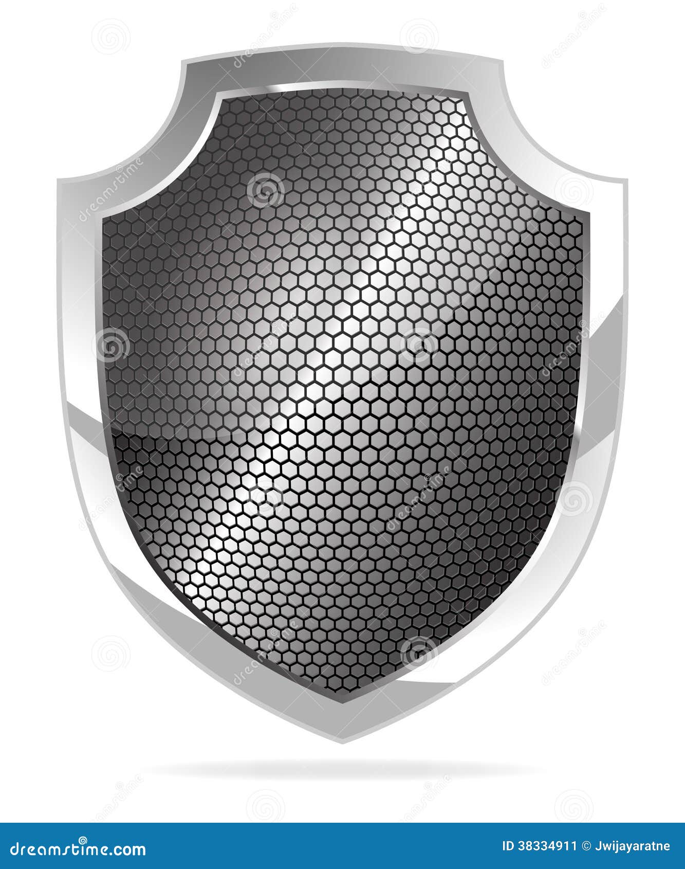 Metal shield stock vector. Illustration of modern, frame - 38334911