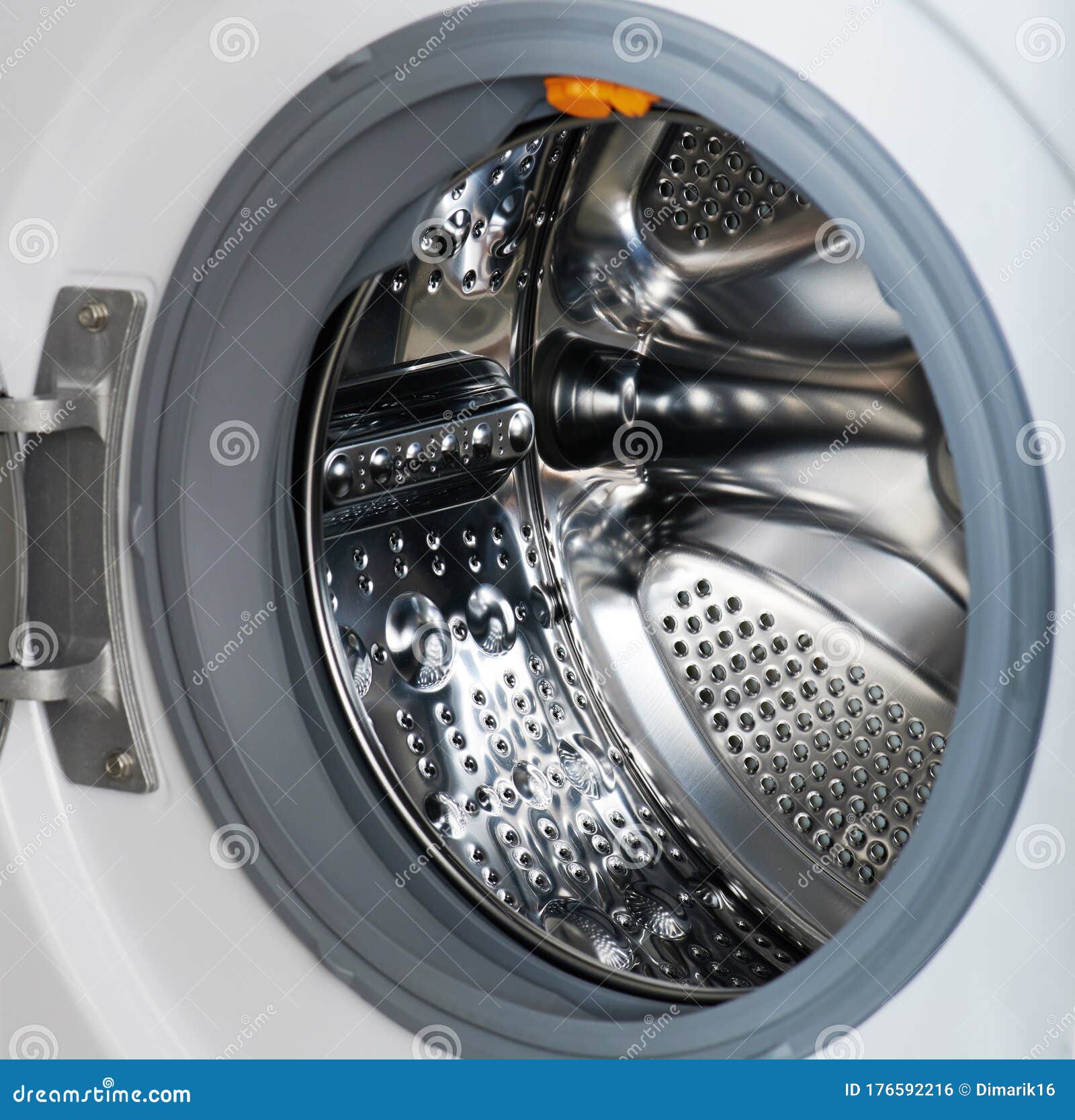 Metal Shiny Washing Machine Loading Stock Photo - Image of close, dryer ...