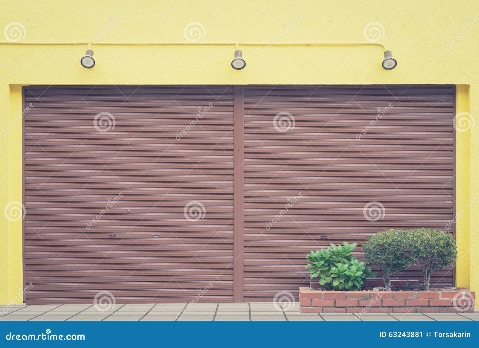 Metal Shutter Door of Store Closed Stock Image - Image of architecture ...