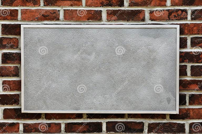 Metal Sign on Brick Wall stock photo. Image of symbol - 17205200