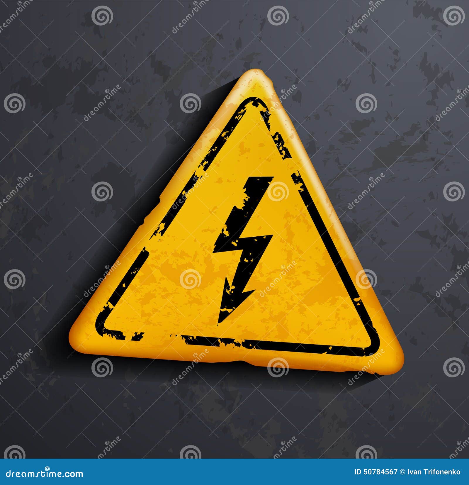 Metal sign high voltage stock vector. Illustration of caution - 50784567