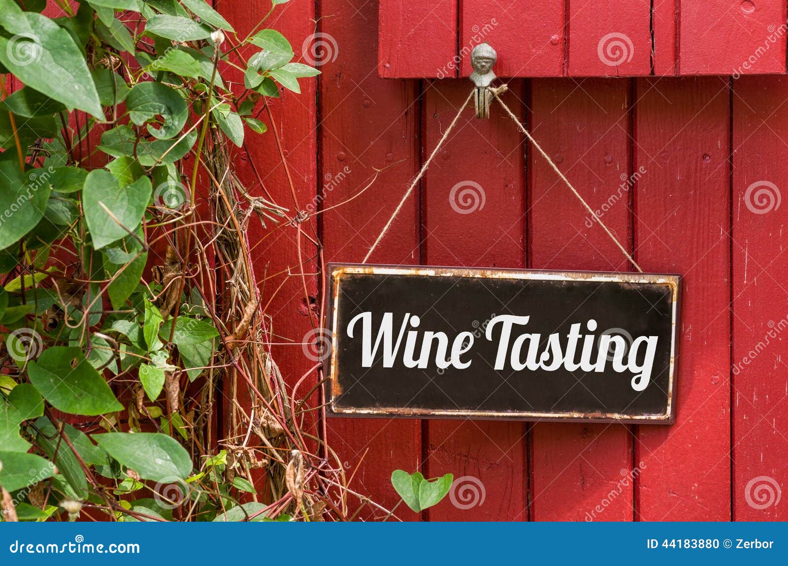 Metal Sign With The Inscription Wine Tasting Stock Photo - Image: 44183880