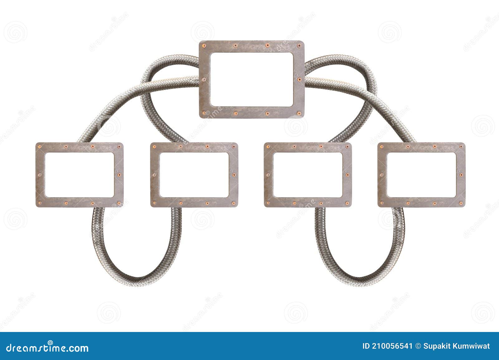 Metal Signboard Template with Copy Space Diagram Scheme Empty Flow ...