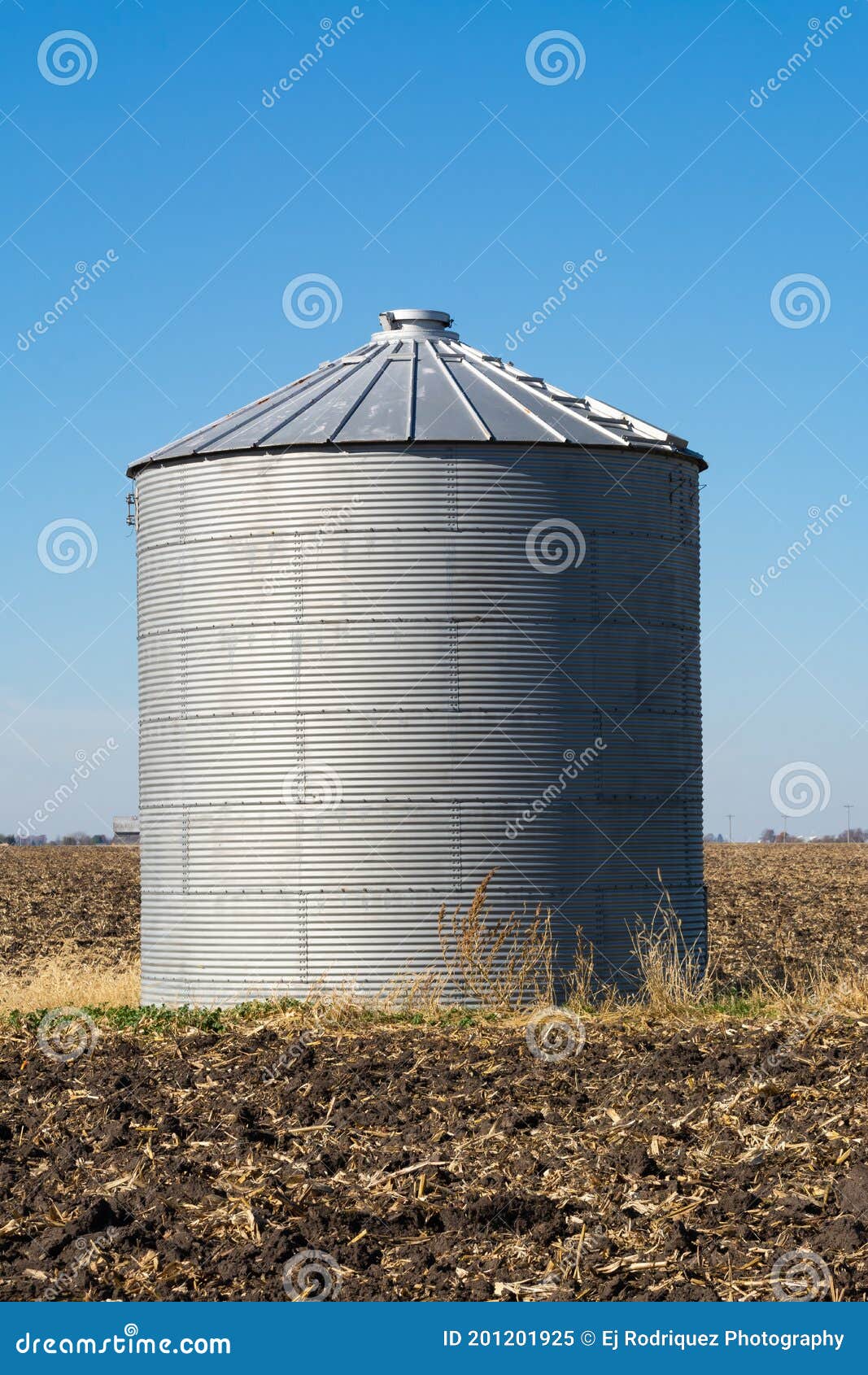 Metal Silo stock image. Image of background, landscape - 201201925