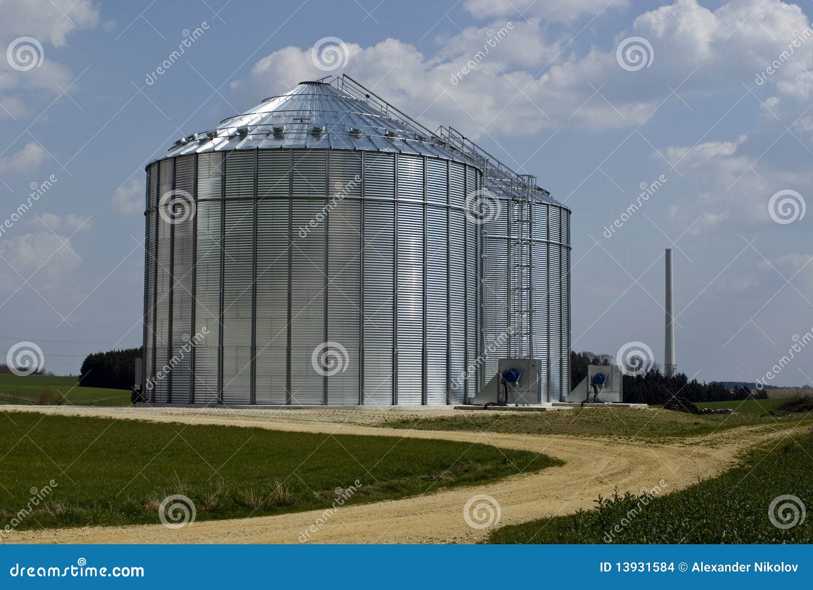 Metal Silos For The Fermentation Of Wine After Pressing The Grapes ...