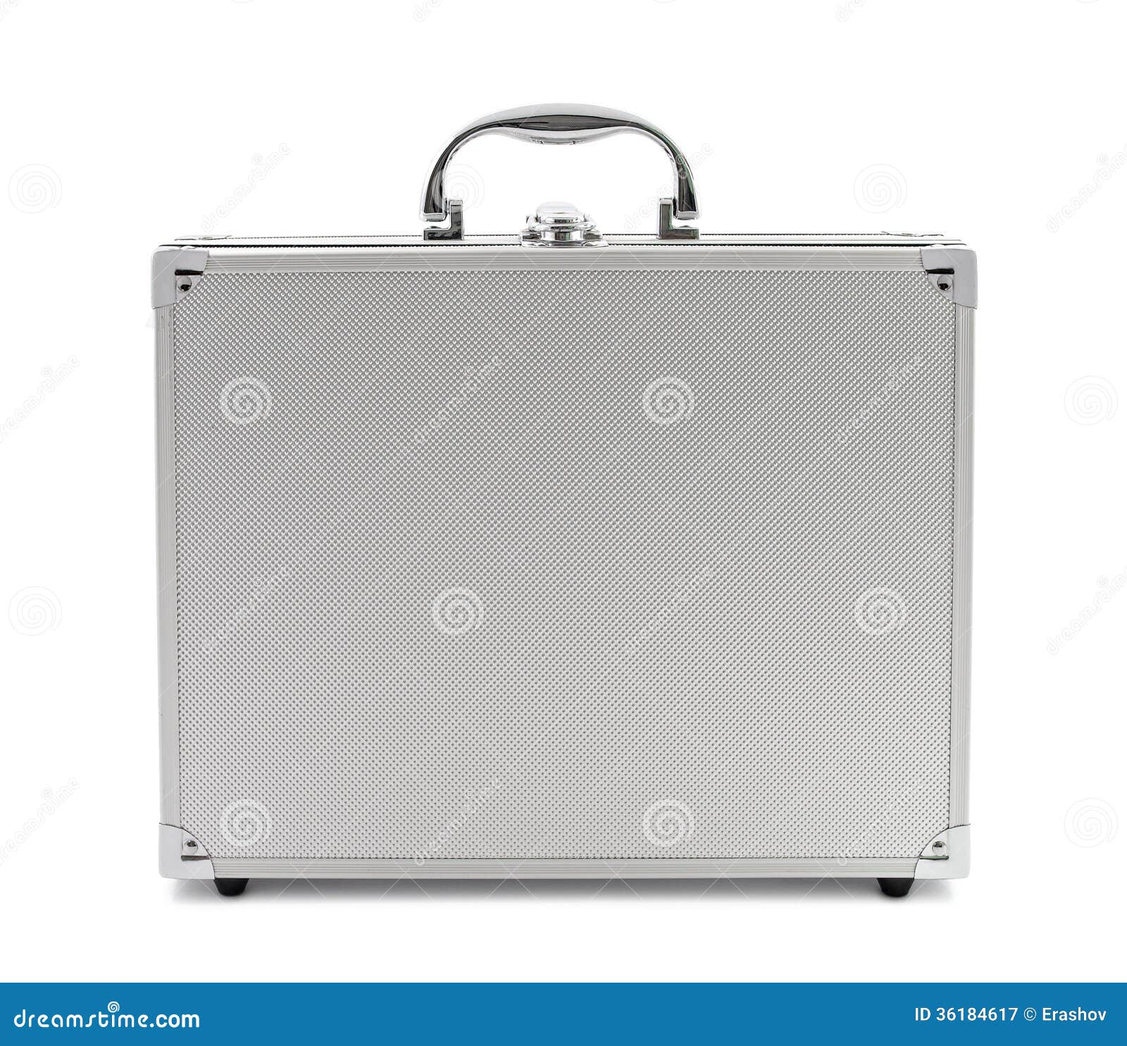 Metal silver briefcase stock image. Image of modern, journey - 36184617