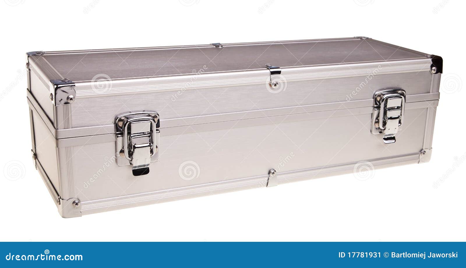 Metal silver case. stock image. Image of isolated, metal - 17781931