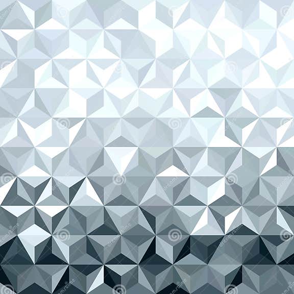 Metal Silver 3d Geometry Low Poly Seamless Pattern Stock Vector ...