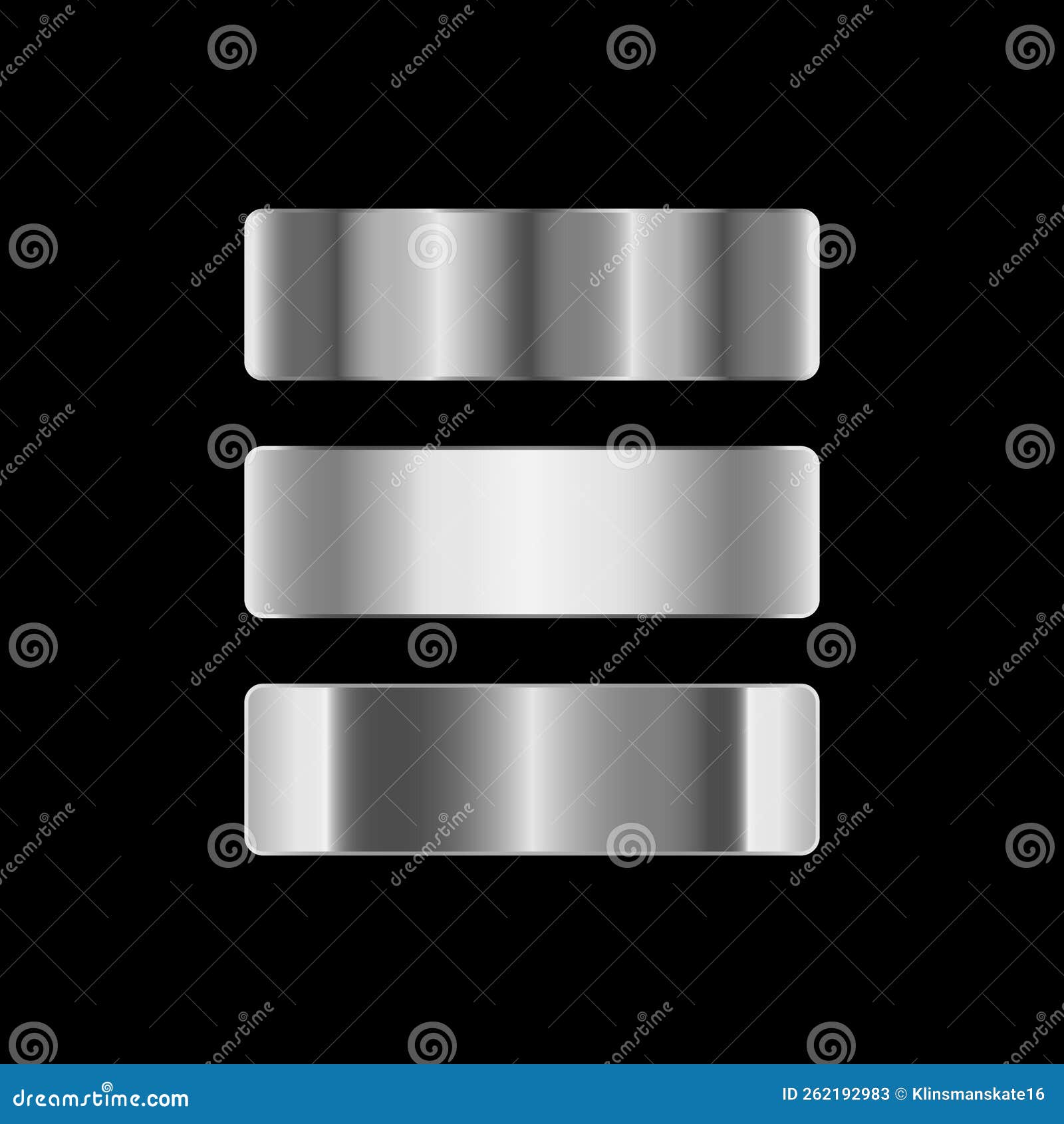 Metal Silver Gradient Color Swatches Vector Stock Vector - Illustration ...
