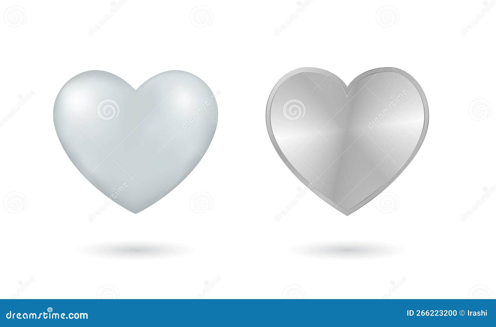 Metal silver heart shape stock vector. Illustration of love - 266223200