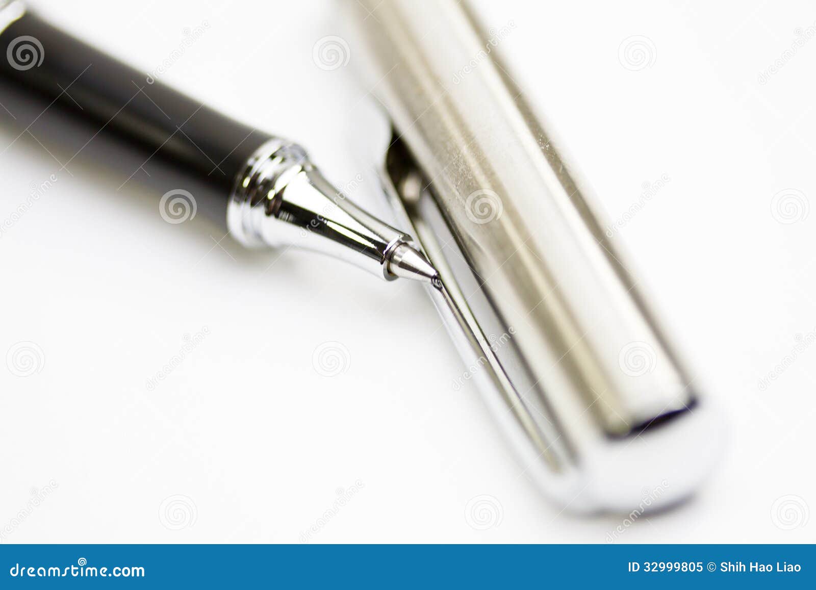 Metal silver Pen stock image. Image of business, concept - 32999805