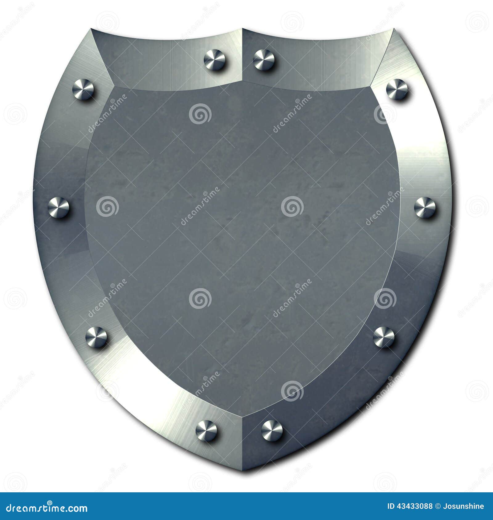 Metal Silver Shield stock illustration. Illustration of shield - 43433088