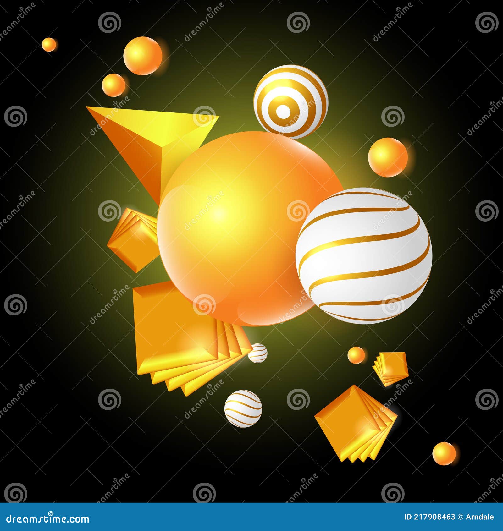 Simple Solid Geometries. Volumetric Objects Composition Stock Vector ...