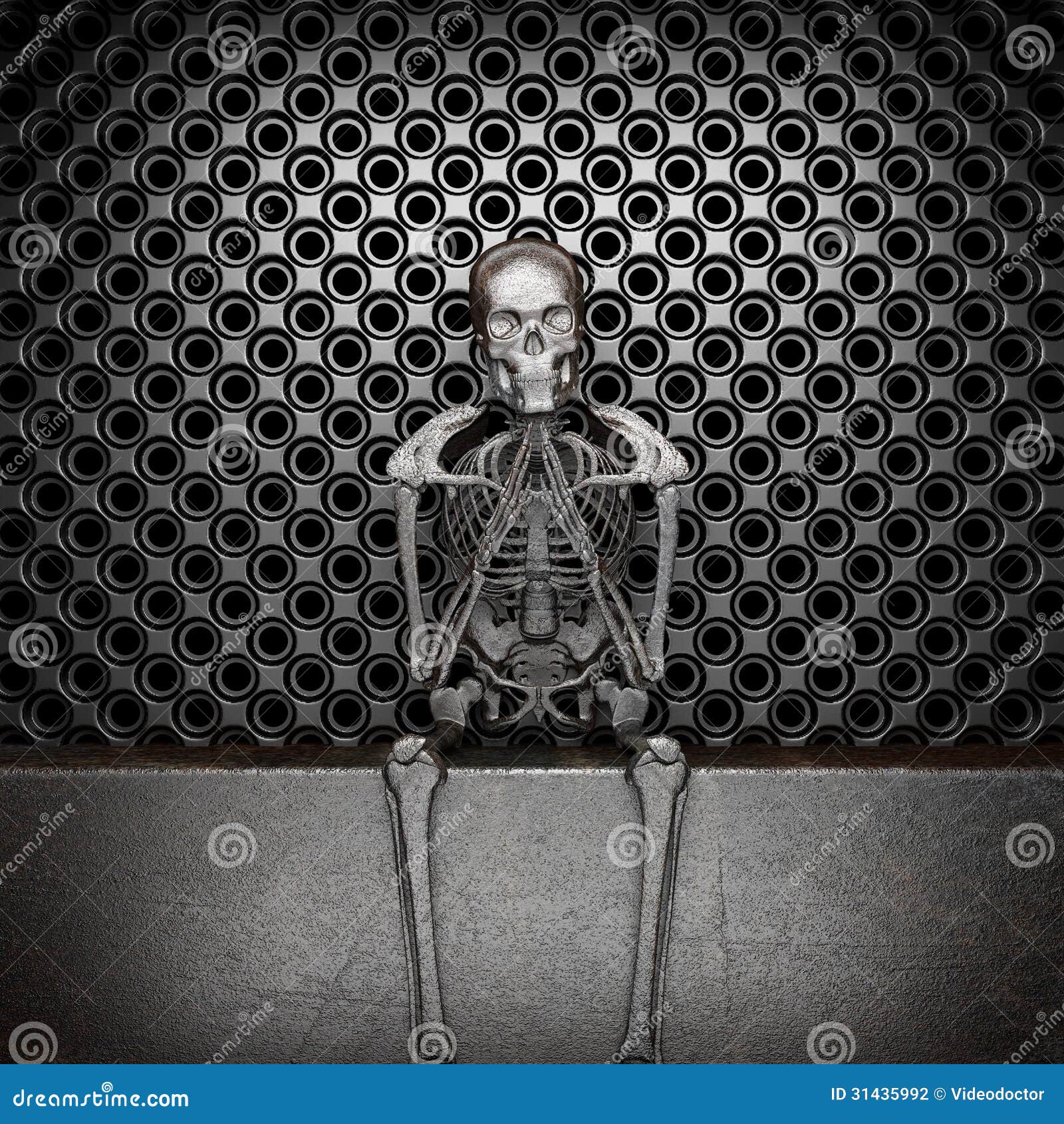 Metal skeleton stock illustration. Illustration of sheet - 31435992