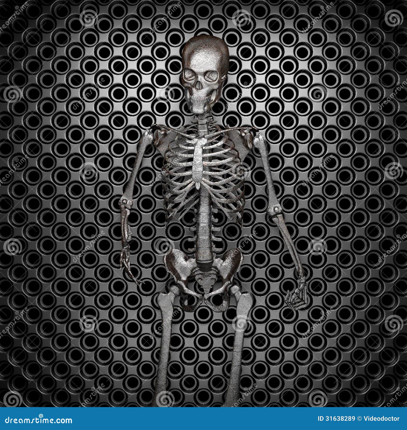 Metal skeleton stock illustration. Illustration of dead - 31638289