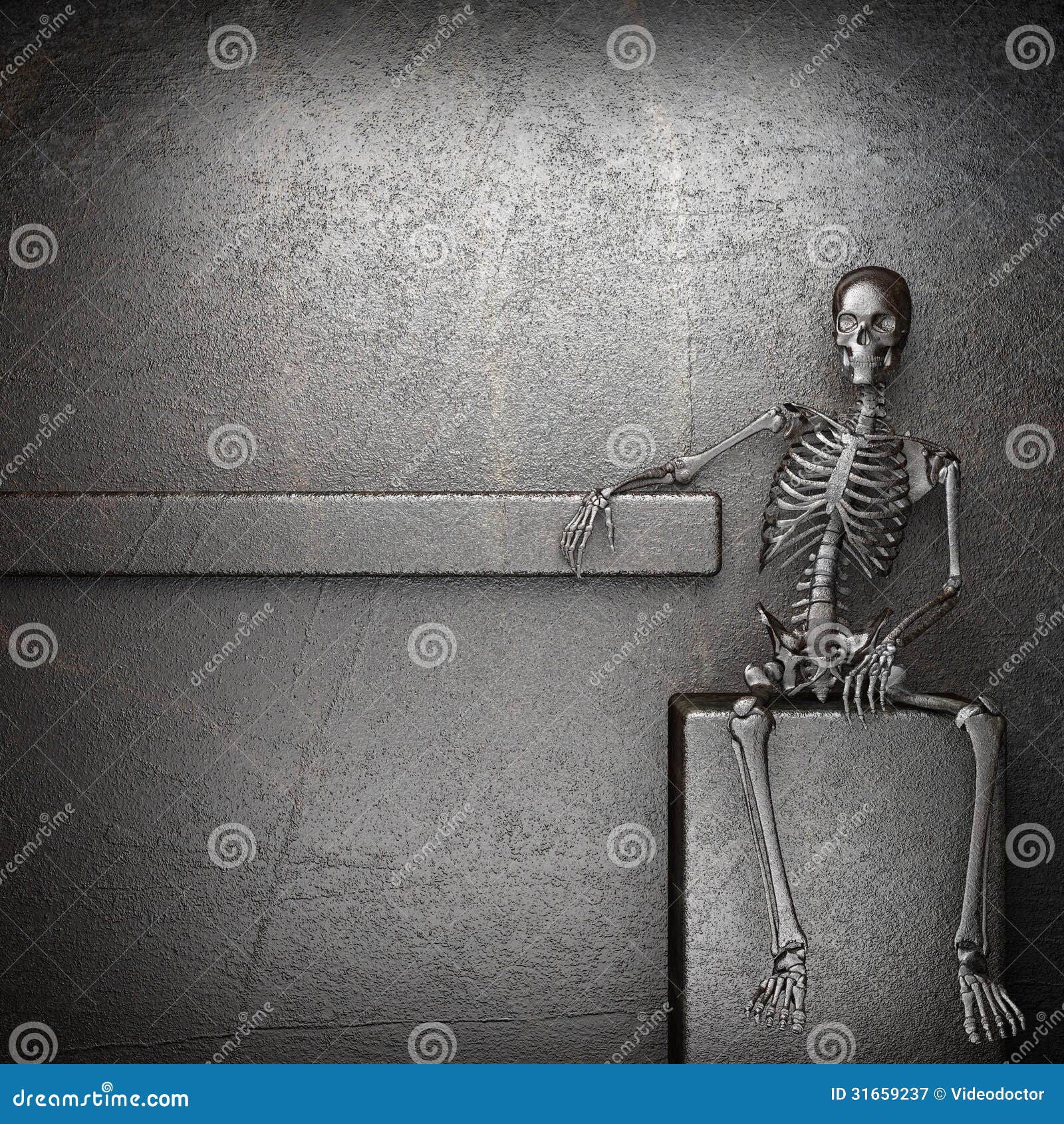 Metal skeleton stock illustration. Illustration of chrome - 31659237
