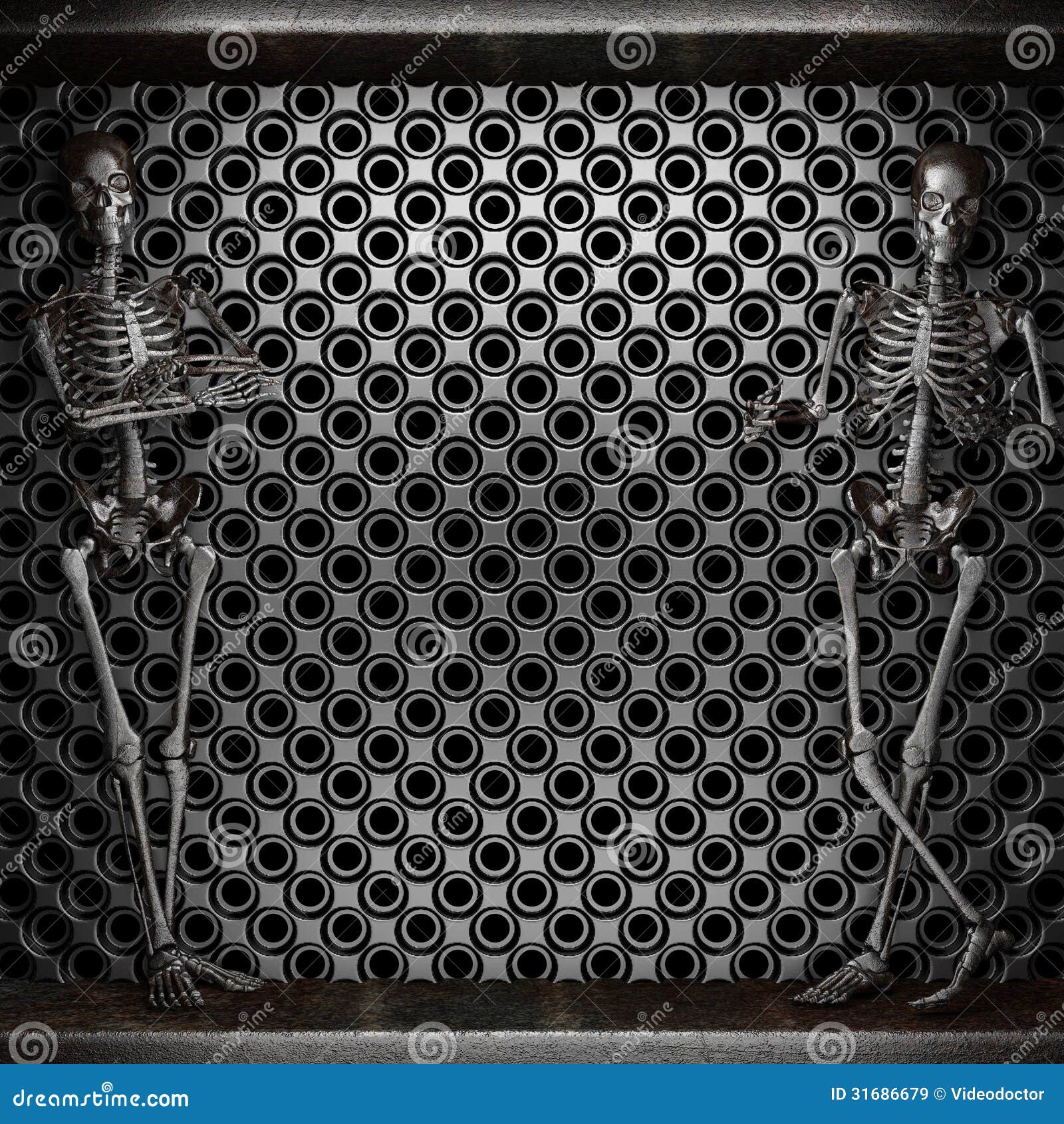 Metal skeleton stock illustration. Illustration of panel - 31686679