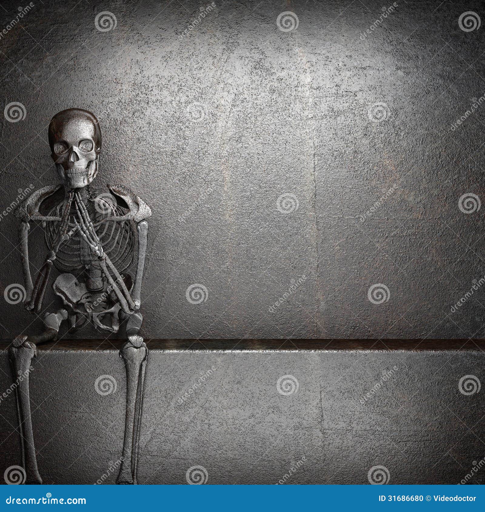 Metal skeleton stock illustration. Illustration of scratched - 31686680