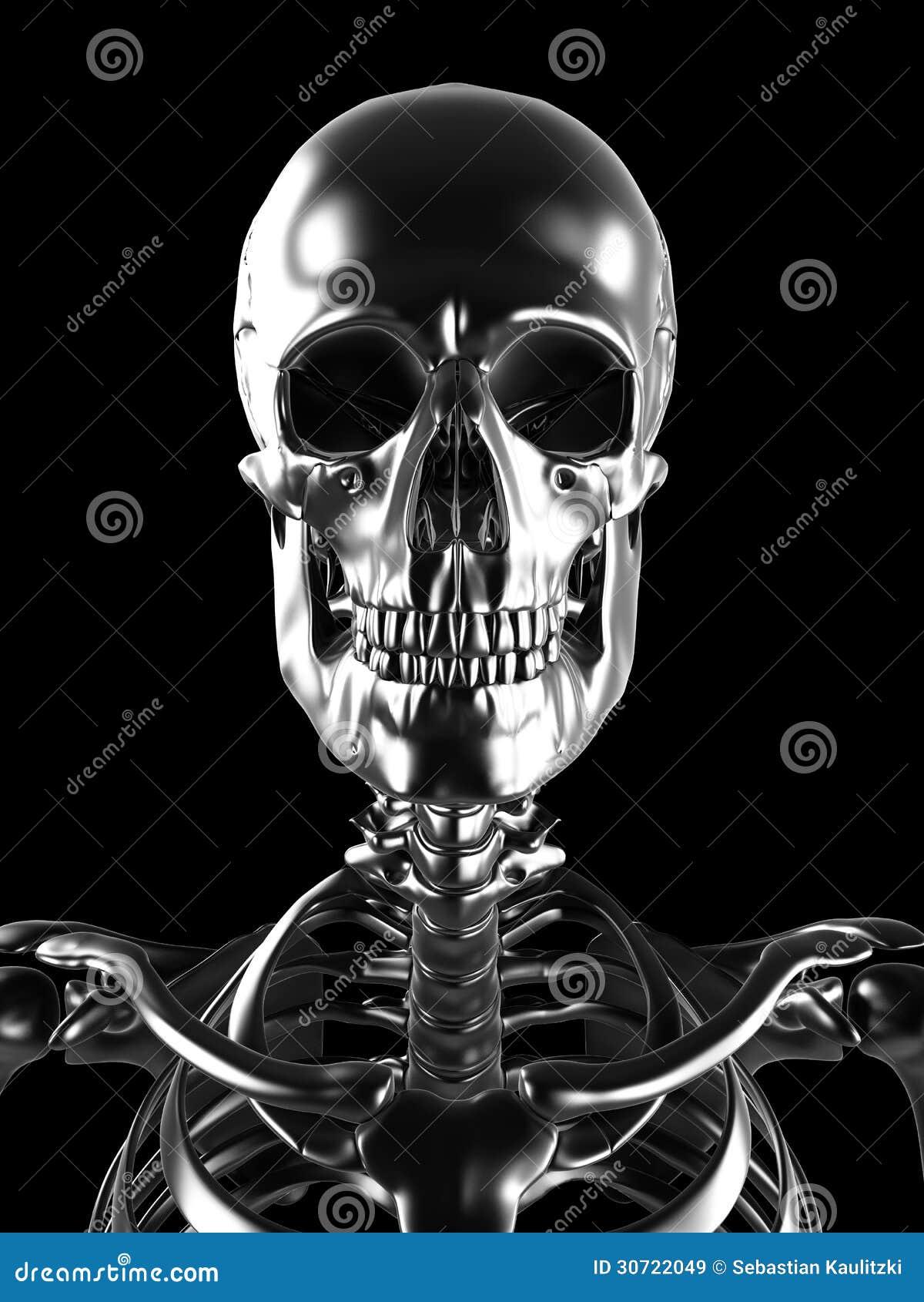 Metal skull stock illustration. Illustration of body - 30722049