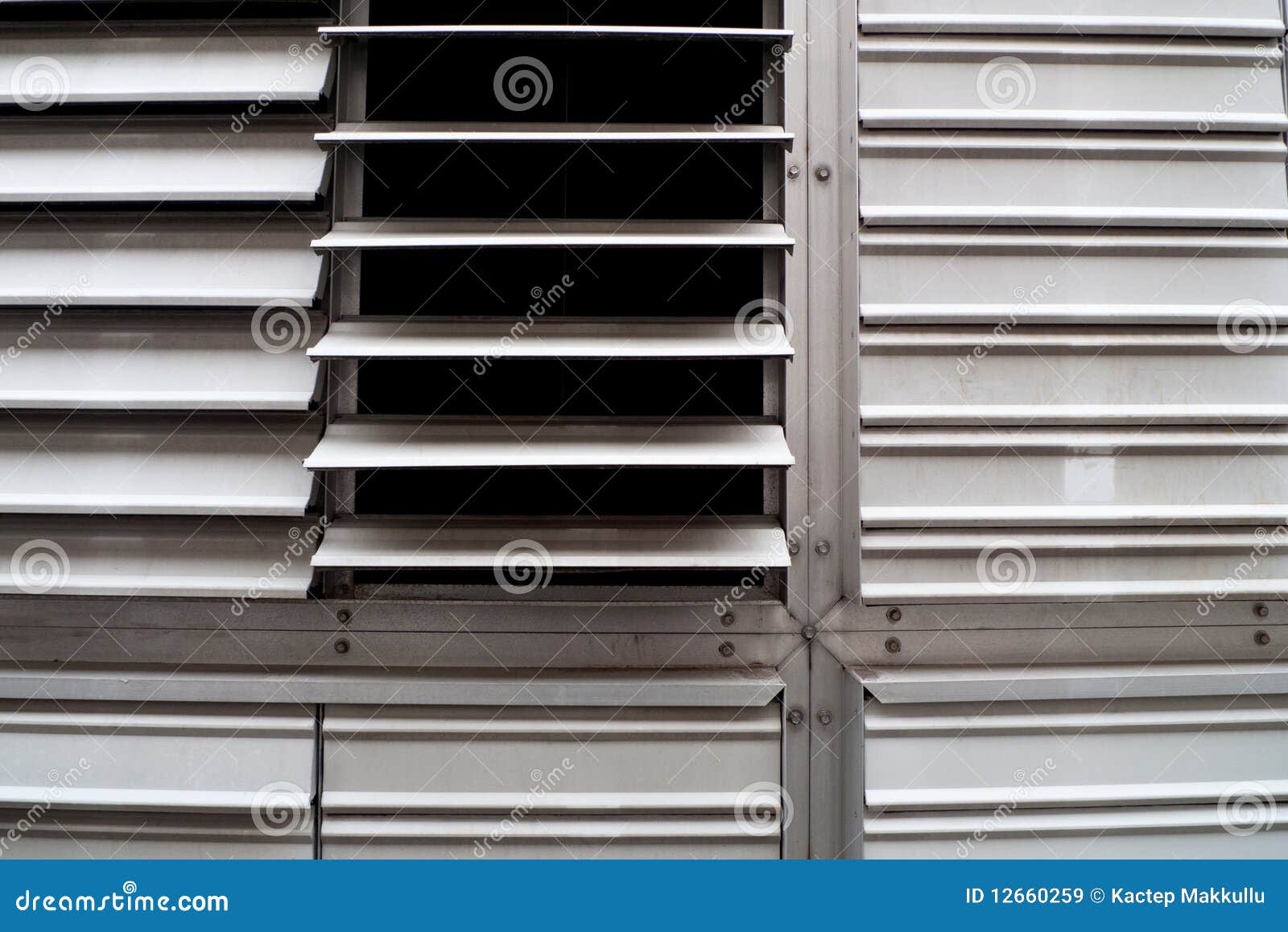 Metal slotted windows stock image. Image of grey, window - 12660259