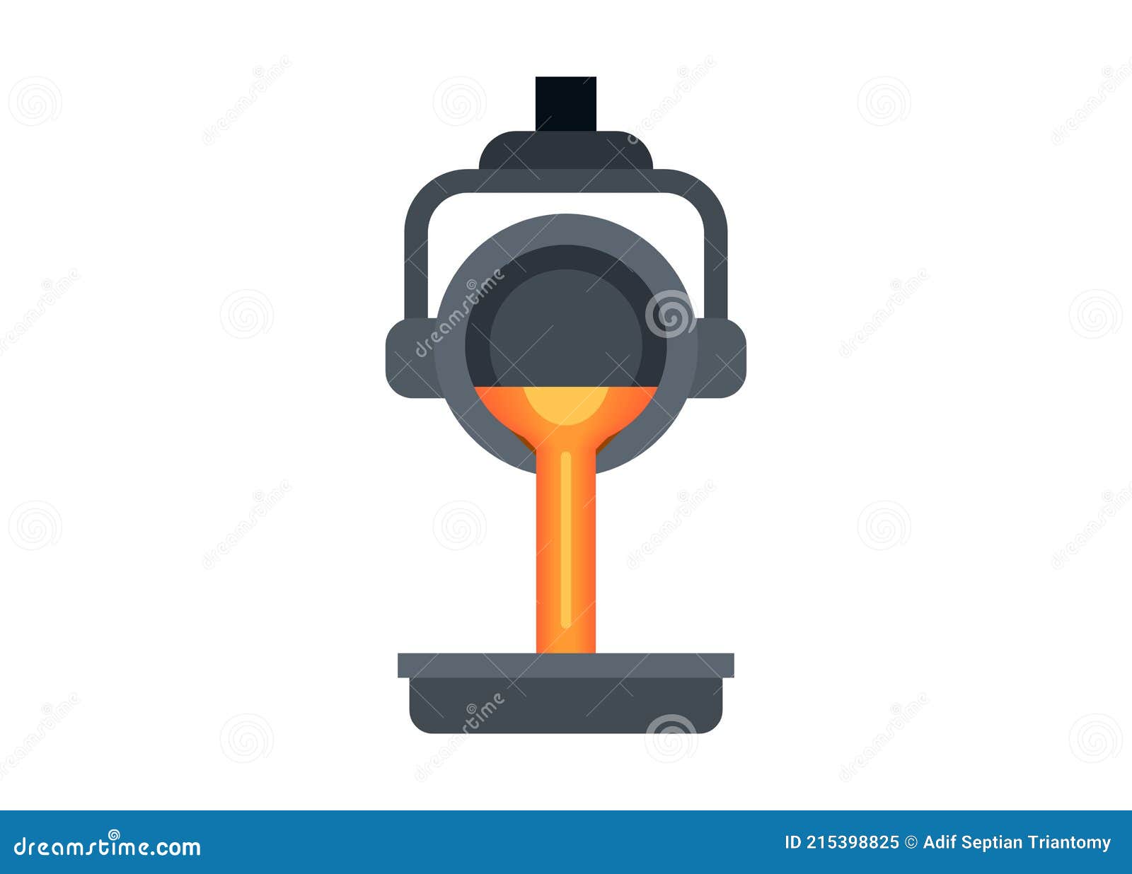 Metal Smelter. Simple Flat Illustration. Stock Vector - Illustration of ...