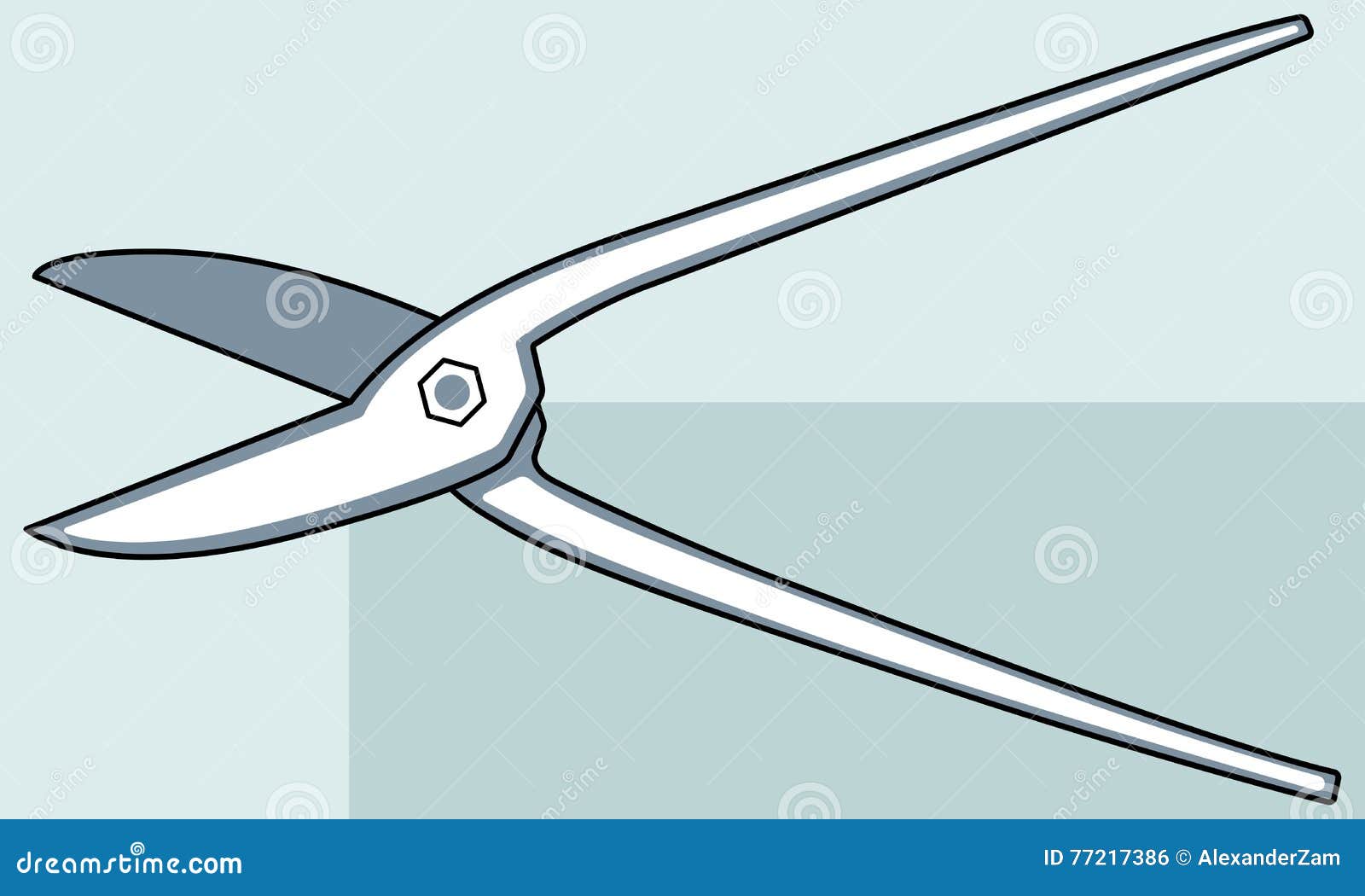 Metal snips icon stock vector. Illustration of equipment - 77217386