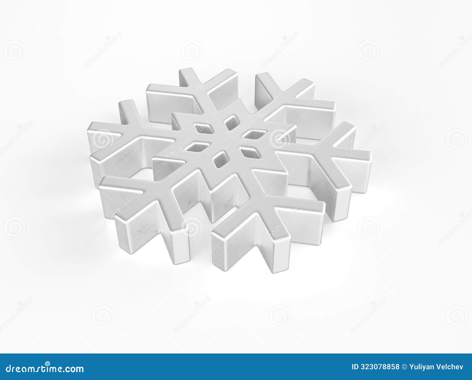 Snowflake Symbol Isolated On White Winter Background, Icon Frozen Frost ...