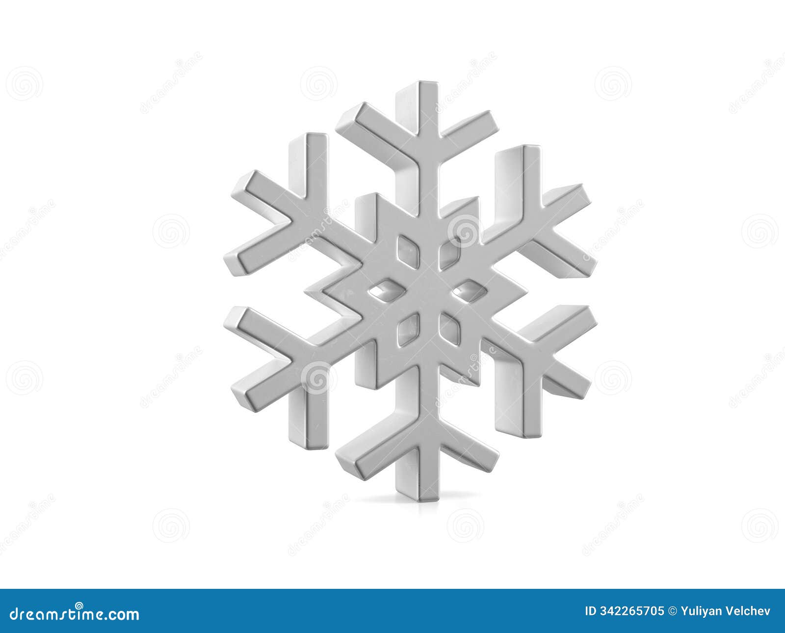 Snowflake Symbol / Icon With Blue Background And White Border Stock ...