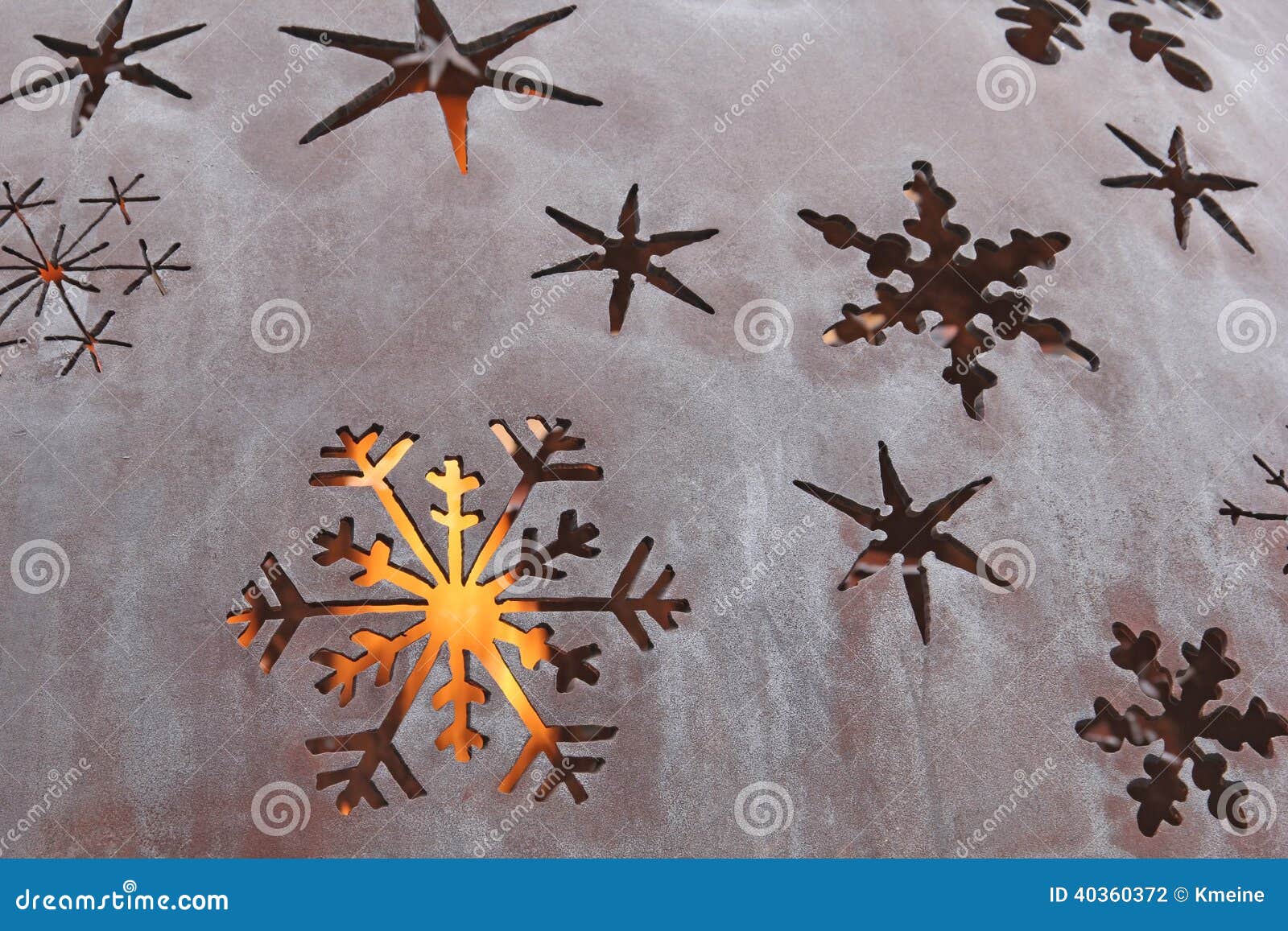 Metal Snowflakes Fire Back Lit Stock Photo - Image of contrast, steel ...