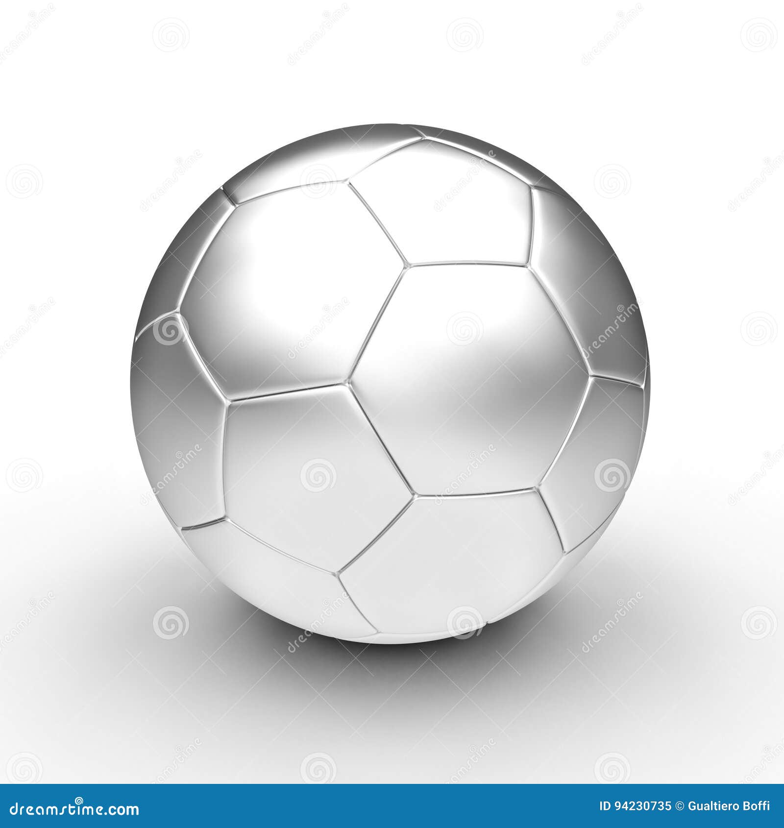 Metal soccer ball stock illustration. Illustration of steel - 94230735