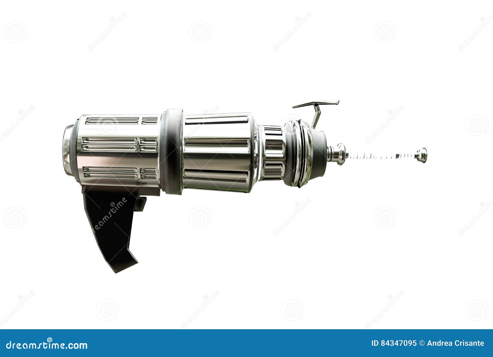 Metal space gun stock illustration. Illustration of handheld - 84347095