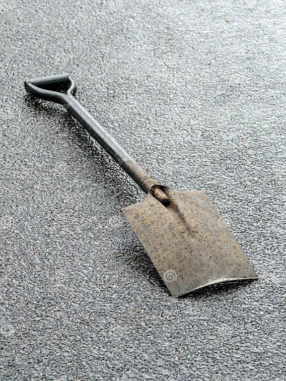 Metal Spade with Rectangular Blade Stock Photo - Image of zealand ...