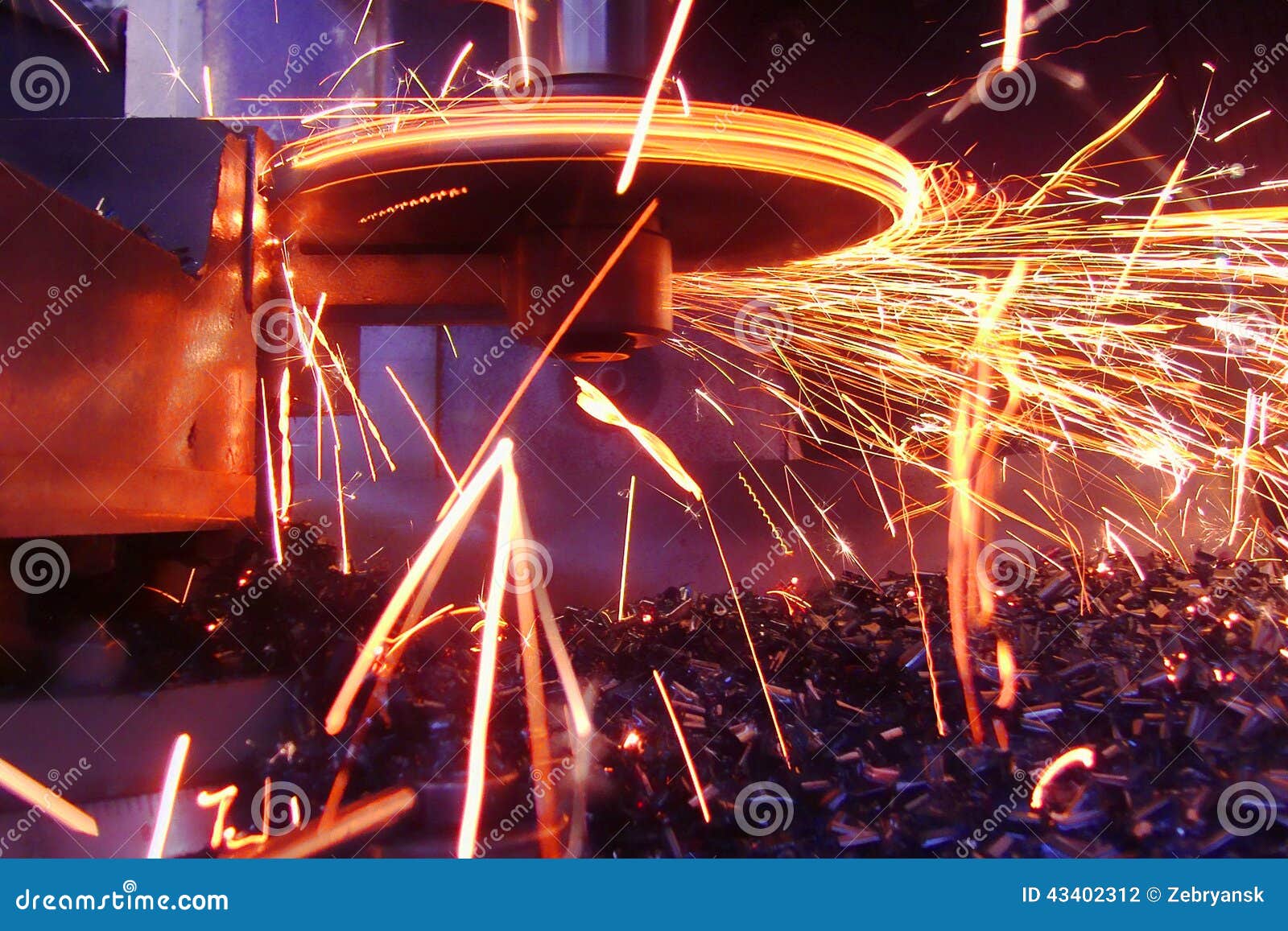 Metal sparks stock photo. Image of industry, factory - 43402312