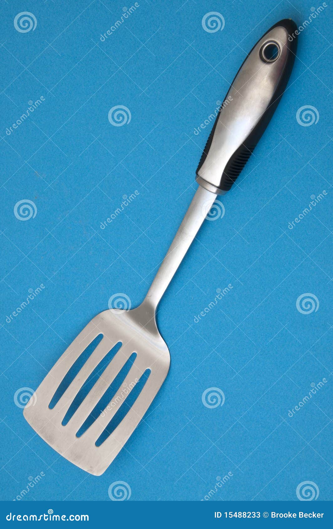 Metal Spatula on Modern Blue Stock Image - Image of white, conceptual ...
