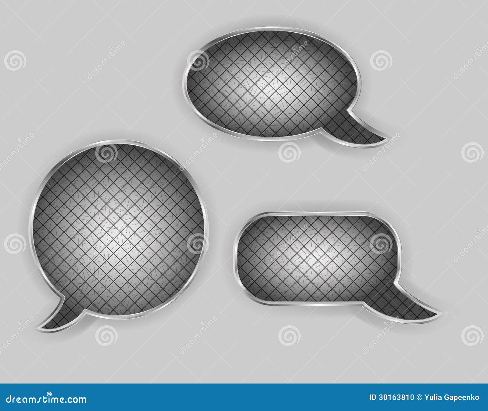 Metal Speech Bubbles Vector Illustration Stock Vector - Illustration of ...