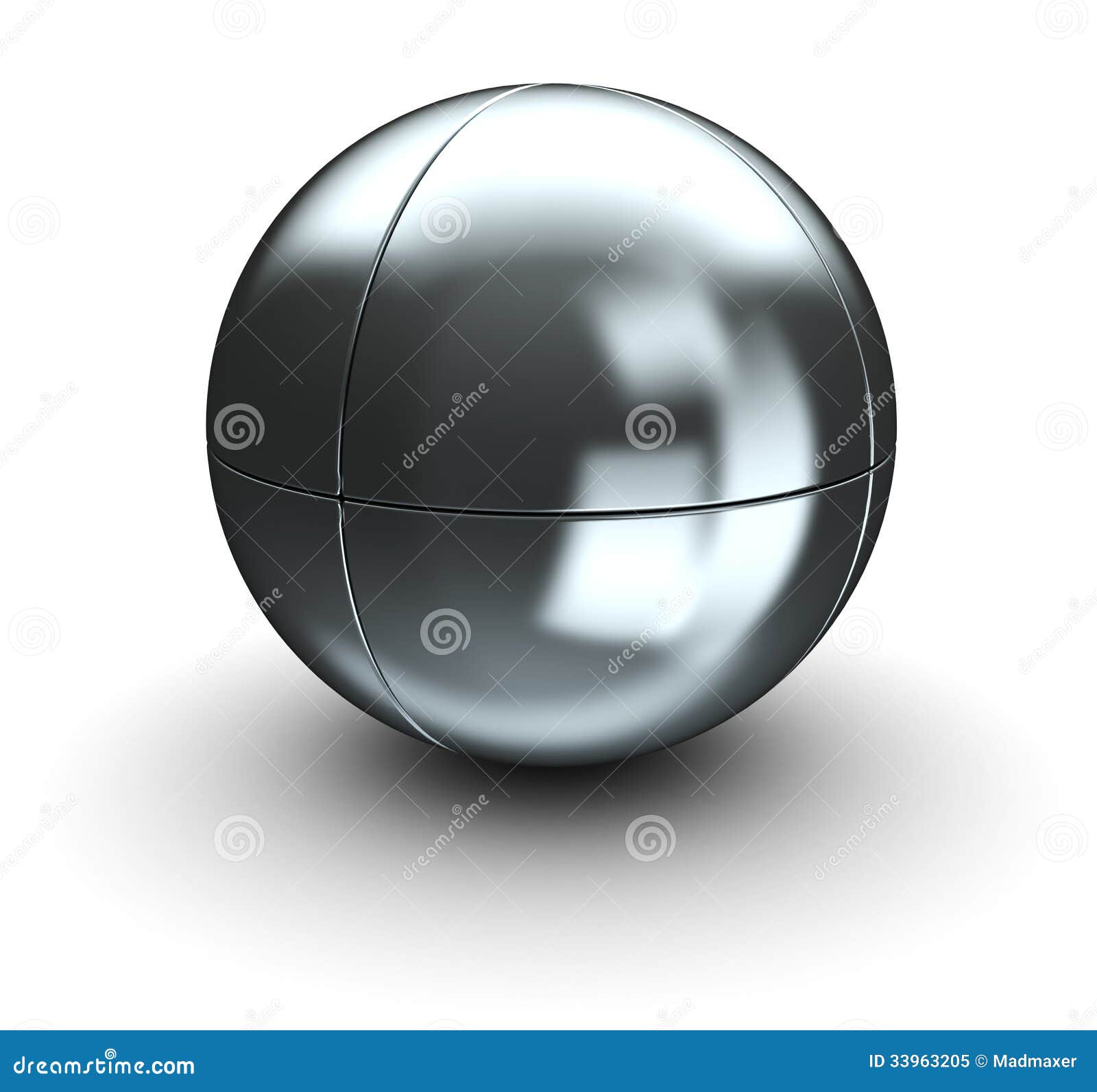Metal sphere stock illustration. Illustration of reflection - 33963205