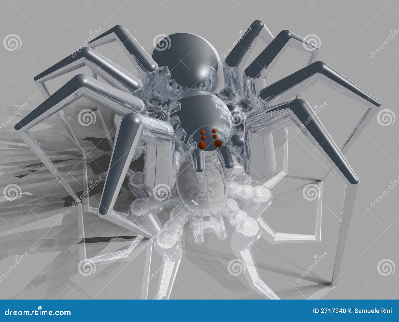 Metal Spider stock illustration. Illustration of composition - 2717940
