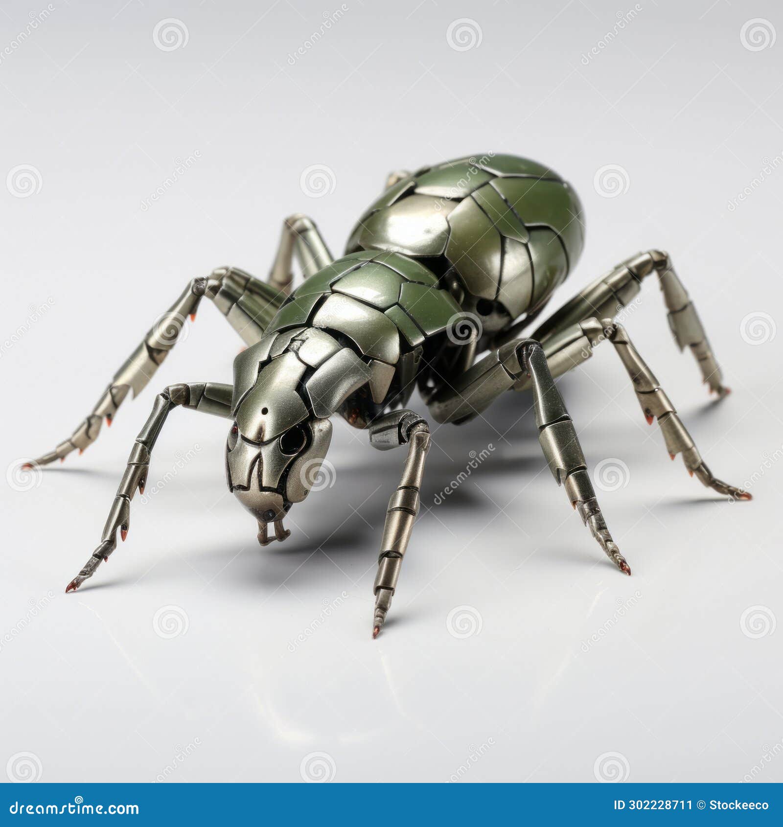 Metal Spider Model in Sci-fi Anime Style with Shiny Eyes Stock ...