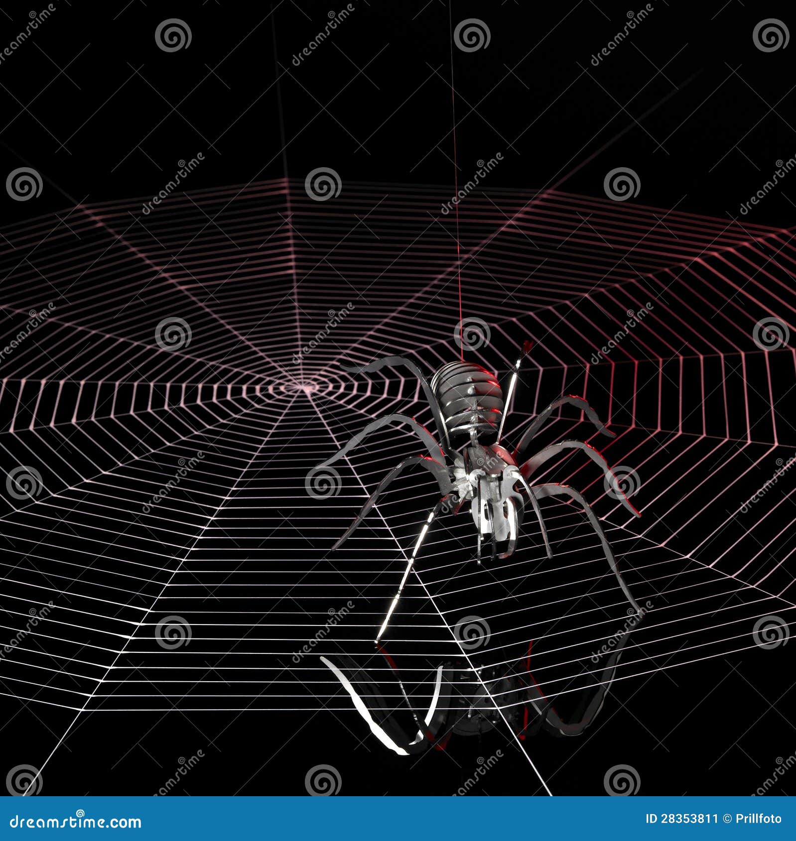 Metal spider and spiderweb stock image. Image of arachnophobia - 28353811
