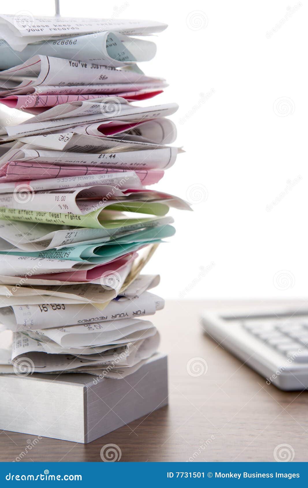 Metal Spike File with Bills Stock Image - Image of bill, receipt: 7731501