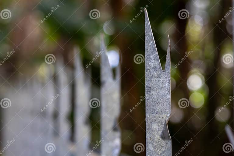 Metal Spike on Top of Gate for Security Stock Photo - Image of gate ...