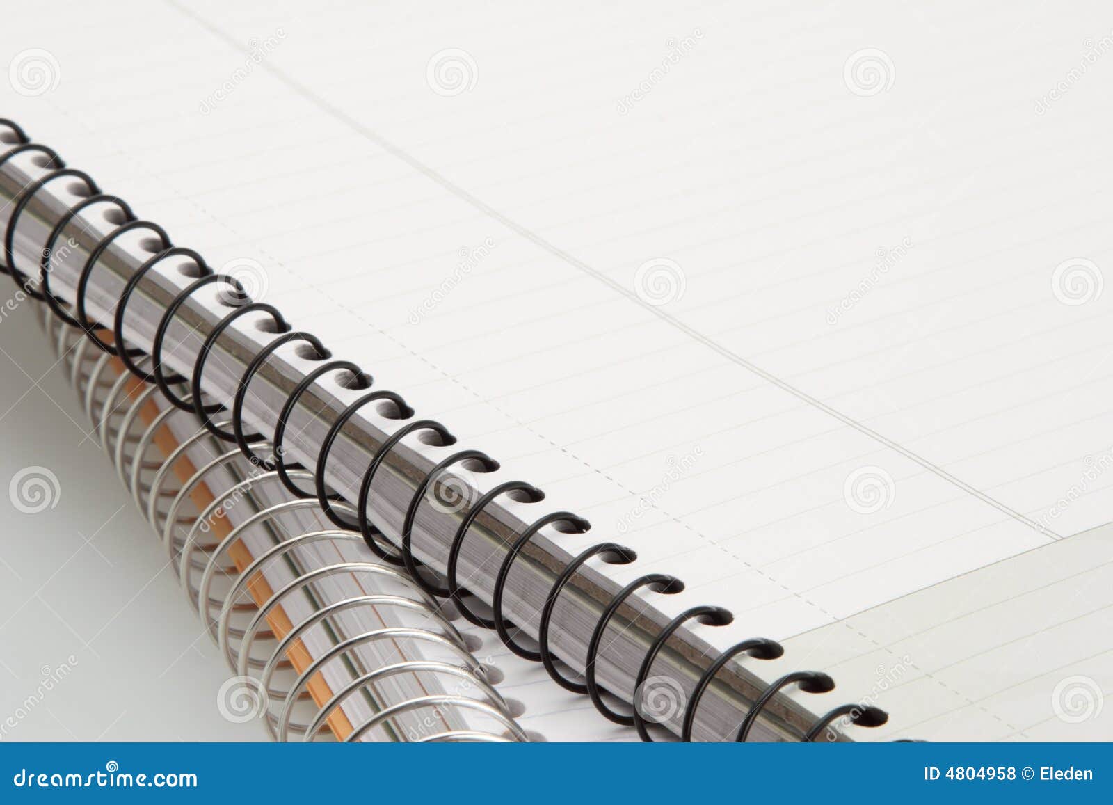 Metal spiral notebooks stock photo. Image of blank, document - 4804958